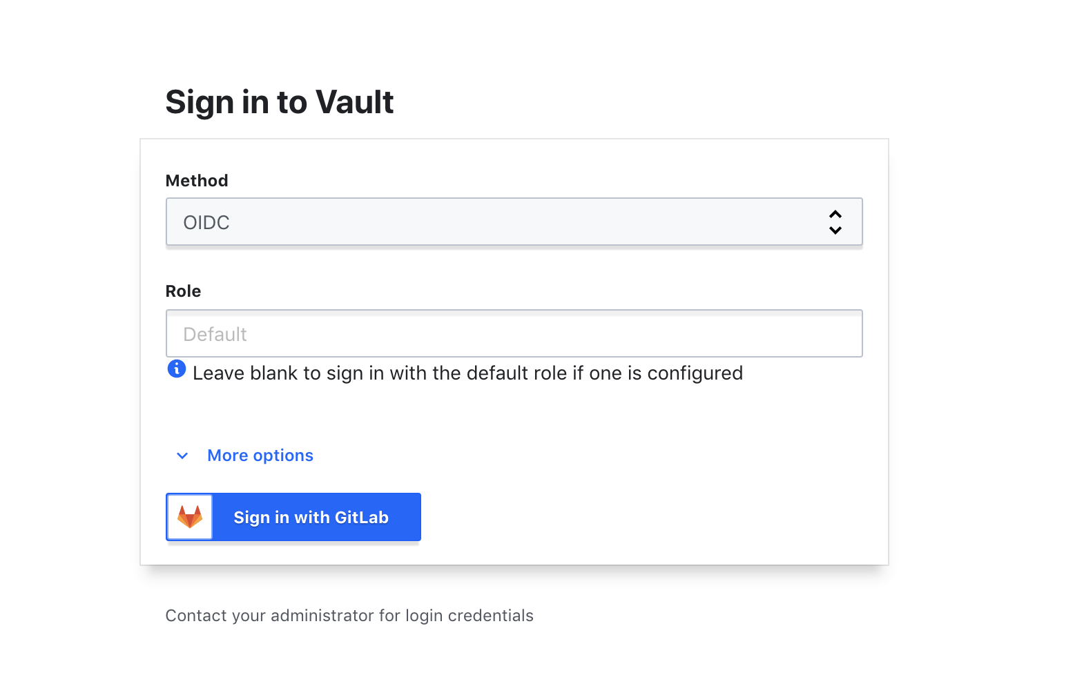 Vault · Integration · ヘルプ · GitLab